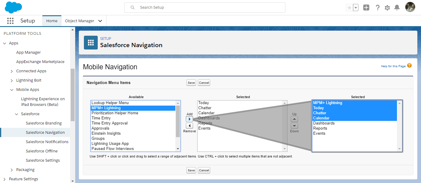 How To Guide Easily Customize Salesforce Mobile App Menu Navigation